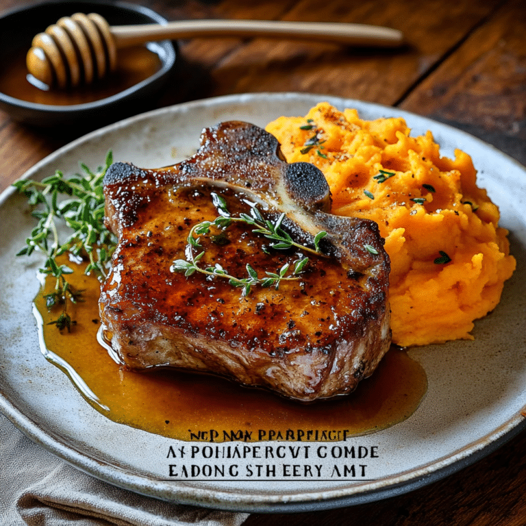 Honey Glazed Pork Chops with Sweet Potato Mash - Infinityrecipes