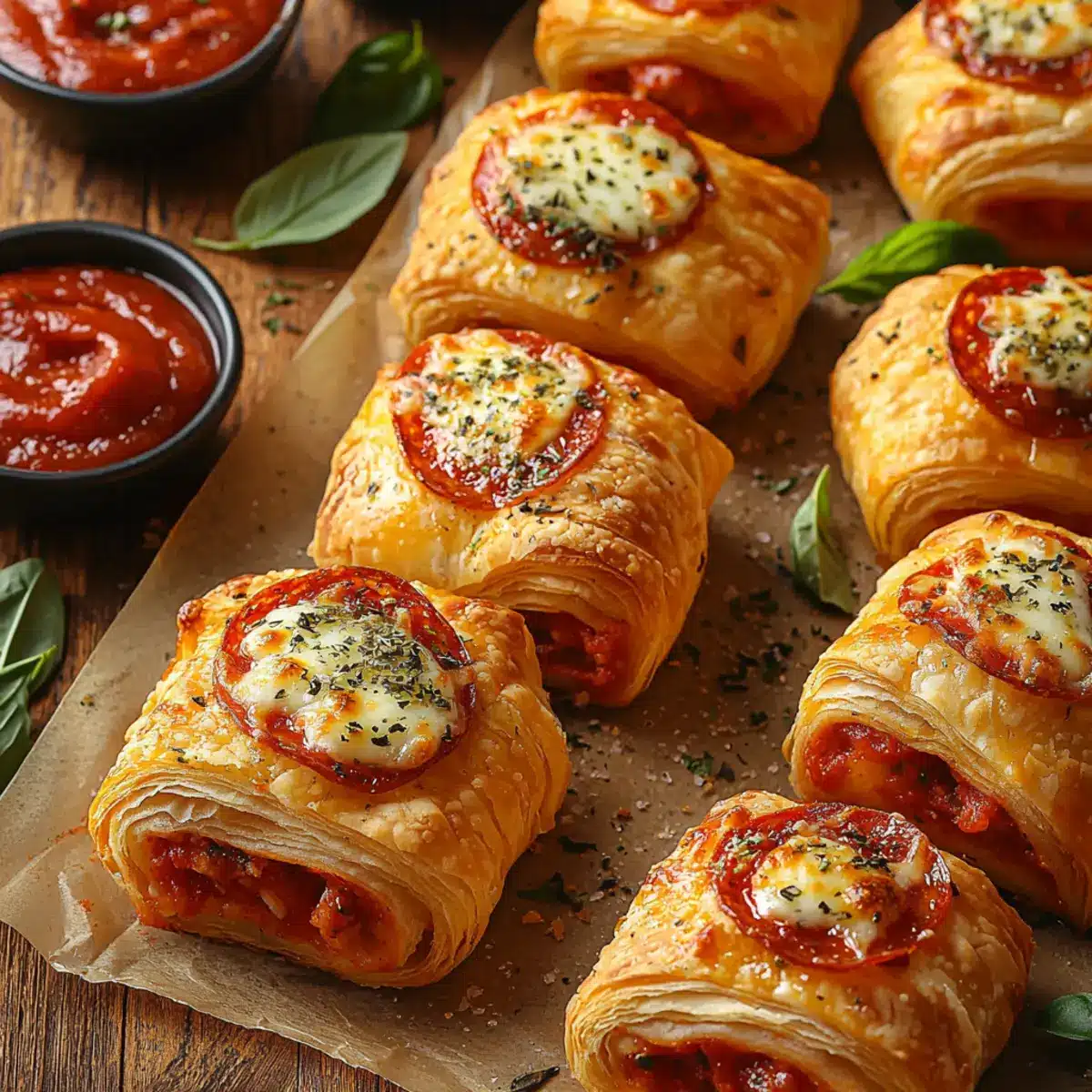 Flaky Pepperoni Pizza Rolls with Mozzarella and Herbs: The Ultimate ...