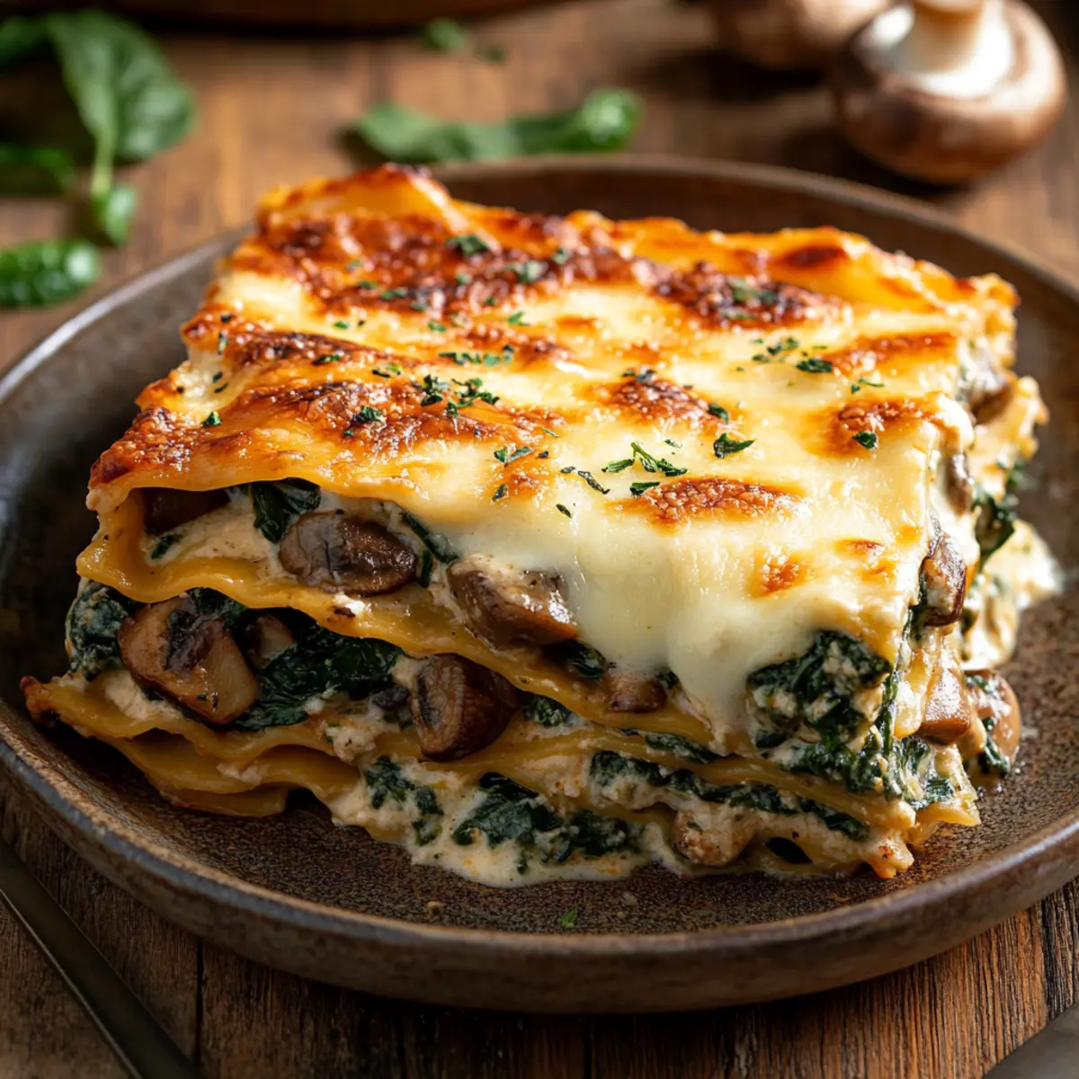 Easy Mushroom and Spinach Lasagna: Creamy, Cozy & So Satisfying ...