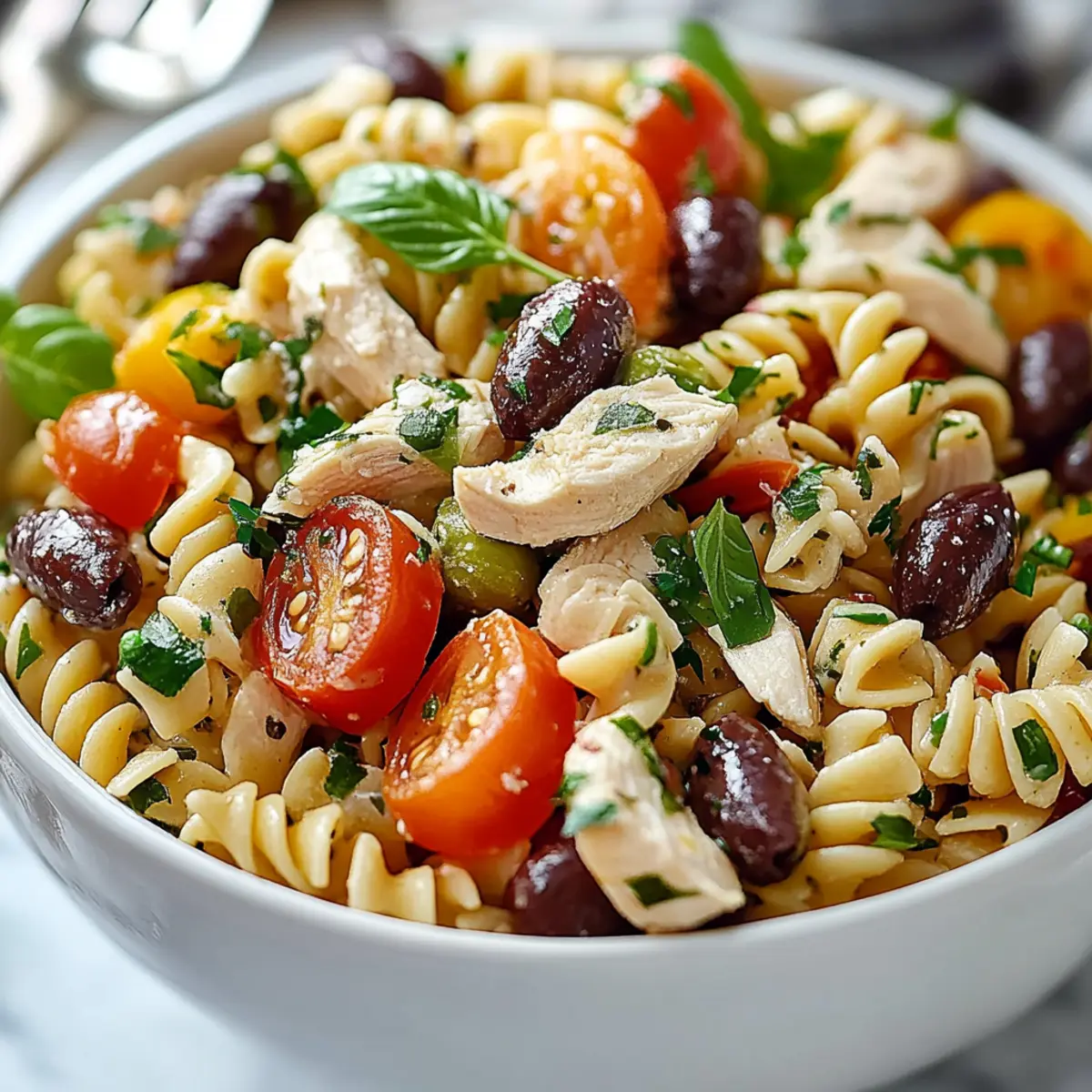 Easy Mediterranean Chicken Pasta Salad for Vibrant Meal Prep ...