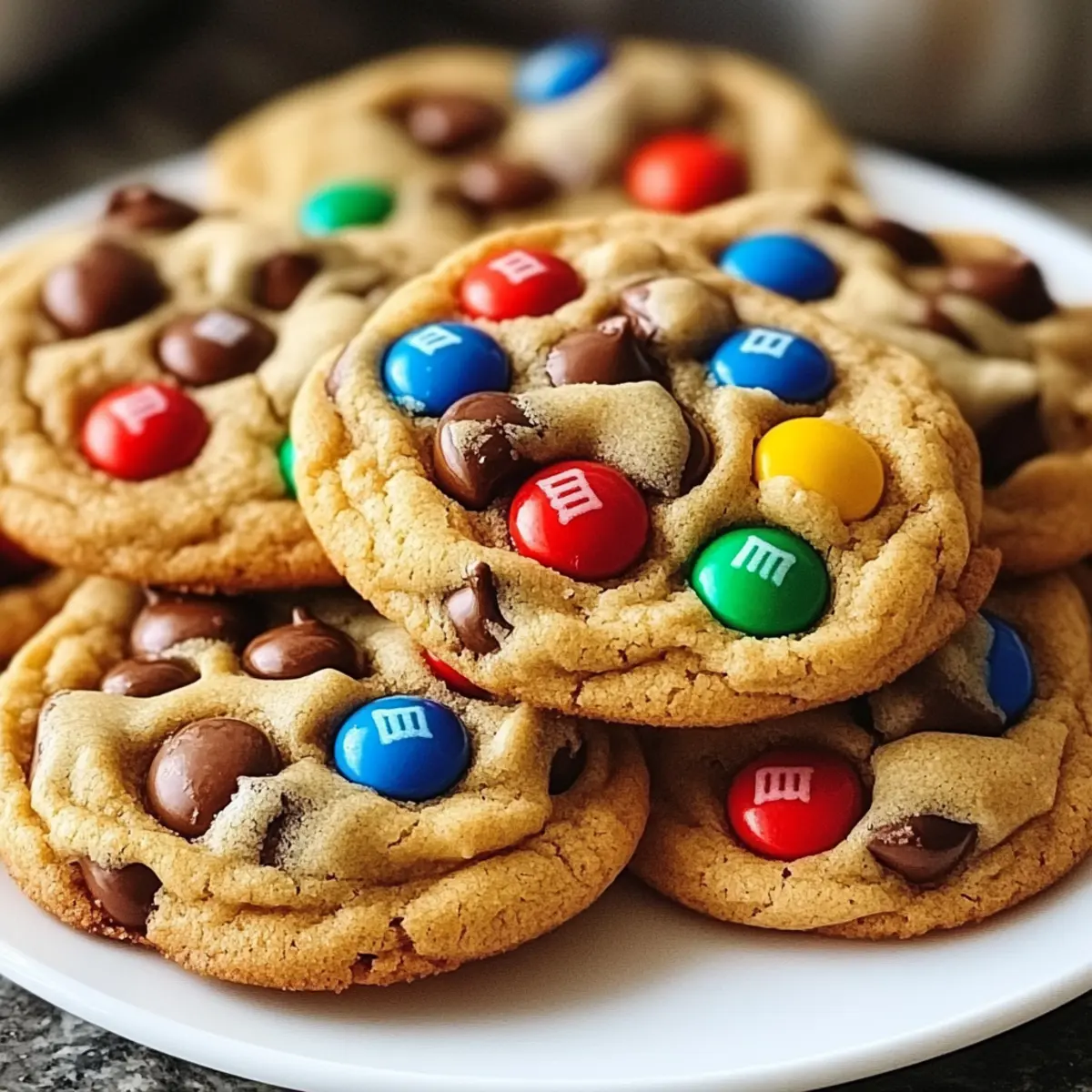 Irresistibly Chewy Peanut Butter M&M Chocolate Chip Cookies ...